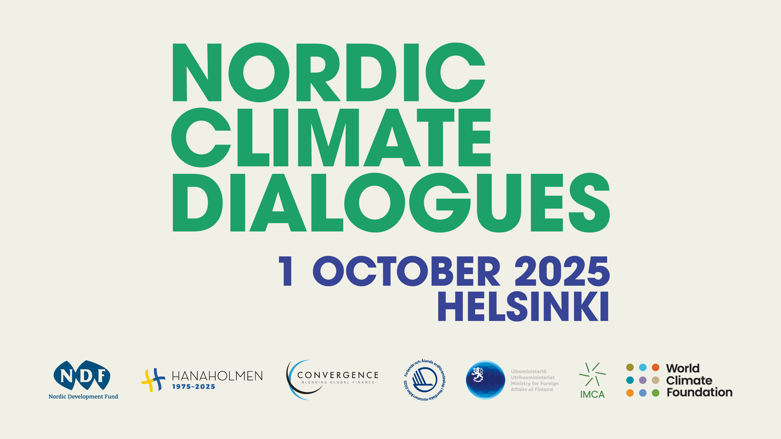 Join our event ‘Nordic Climate Dialogues 2025—Catalysing finance for ...